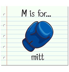 Flashcard letter m is for mad Royalty Free Vector Image