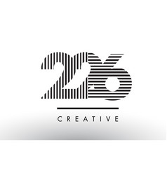 87 black and white lines number logo design Vector Image