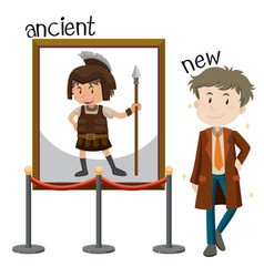 Schoolbag new and old Royalty Free Vector Image