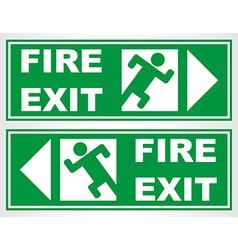 Green emergency exit sign Royalty Free Vector Image