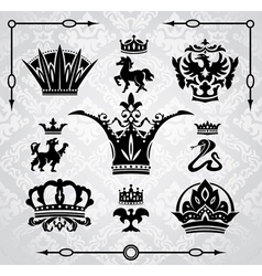Royal crowns Royalty Free Vector Image - VectorStock