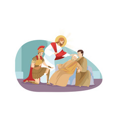 Jesus christ standing Royalty Free Vector Image