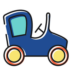 Cartoon toy wind up car Royalty Free Vector Image