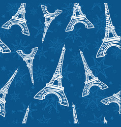 Eiffel tower seamless pattern french Royalty Free Vector