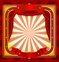 Vintage blank circus poster sign Royalty Free Vector Image