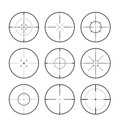Sniper aim pointer weapon targeting pointers Vector Image
