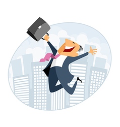 Smiling man with burning sparklers joyful guy Vector Image