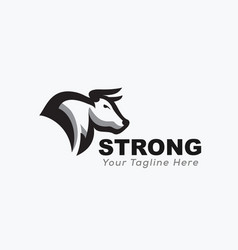 Fighting bull jump logo design inspiration Vector Image