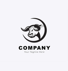 Fighting bull jump logo design inspiration Vector Image