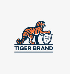Tiger claw mascot logo design Royalty Free Vector Image