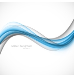 Blue color abstract wave design element Royalty Free Vector