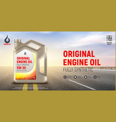 Engine oil advertisement background Royalty Free Vector