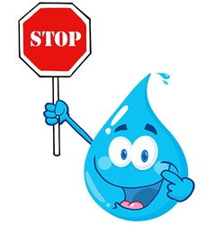 Kawaii cute happy water drop Royalty Free Vector Image