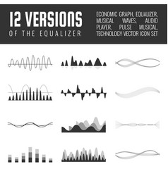 Set of sound wave Royalty Free Vector Image - VectorStock
