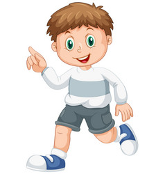 Cute little boy looking up Royalty Free Vector Image