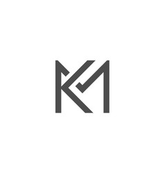K z letter logo lettermark kz monogram typeface Vector Image