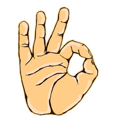 Realistic salute vulcan hand gesture icon graphic Vector Image