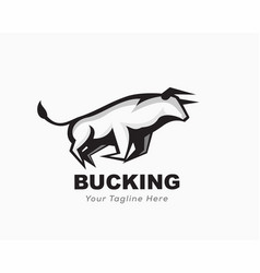 Fighting bull jump logo design inspiration Vector Image