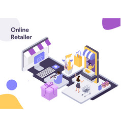 Computer vision concept modern flat design Vector Image