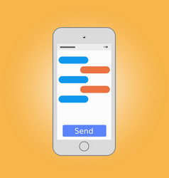 Message text box mobile phone screen Royalty Free Vector