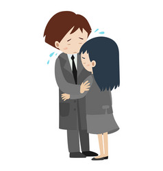 Crying woman talking on phone Royalty Free Vector Image