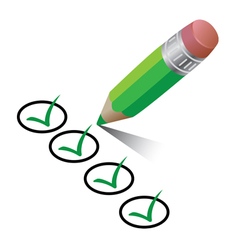 Green wooden pencil Royalty Free Vector Image - VectorStock