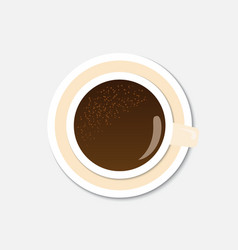 Coffee cup and plate Royalty Free Vector Image