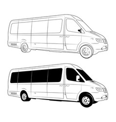 Mercedes sprinter mwb low roof van l2h1 2017 Vector Image