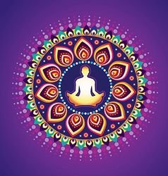 Geometric yoga design Royalty Free Vector Image