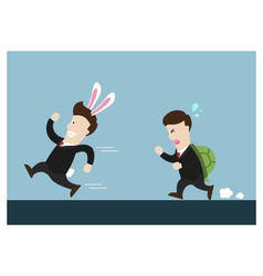White rabbit running away Royalty Free Vector Image