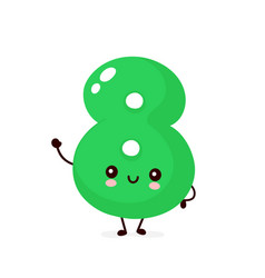 A set of emoticons shaped as eight number Vector Image