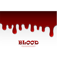 Seamless dripping blood halloween red bleed stain Vector Image