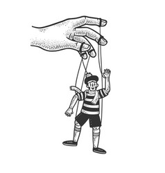 Puppet master hand Royalty Free Vector Image - VectorStock