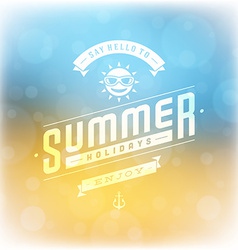 Retro summer design poster Royalty Free Vector Image