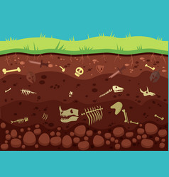 Underground layers of earth seamless ground Vector Image