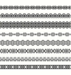 Hand drawn borders line sketch dividers Royalty Free Vector