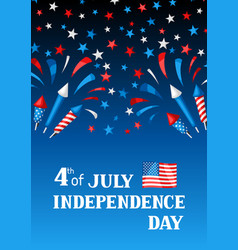 Fourth july independence day greeting card Vector Image