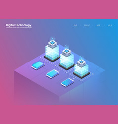Isometric mobile development Royalty Free Vector Image