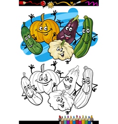 Fruits and vegetables group cartoon Royalty Free Vector