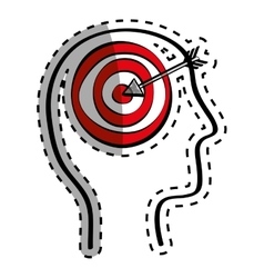 Human head silhouette Royalty Free Vector Image