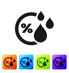 Relative humidity sign cutout silhouette icon Vector Image