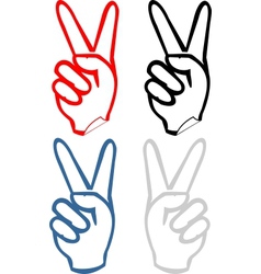 Infographic template victory finger business vector by pongsuwan ...