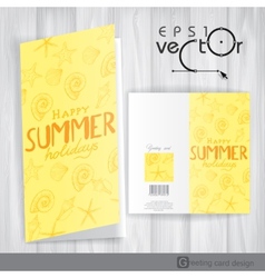 Greeting card design template vector