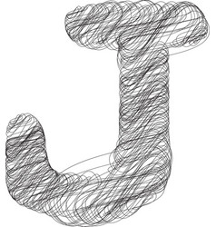 Organic font letter j Royalty Free Vector Image