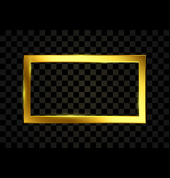 Gold frames light in transparent background Vector Image
