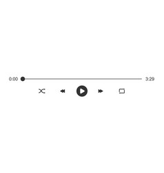 Video or music player interface with loading Vector Image