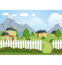 Rural landscape Royalty Free Vector Image - VectorStock