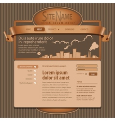 Gray website template Royalty Free Vector Image