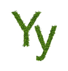 Capital letter f from grass on white Royalty Free Vector