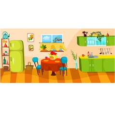 Stylized kitchen interior for animation and design